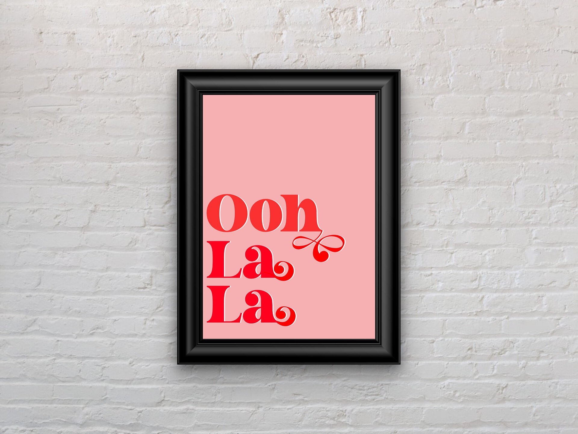 Ooh la la print Ooh la la wall print Retro style wall print | Etsy