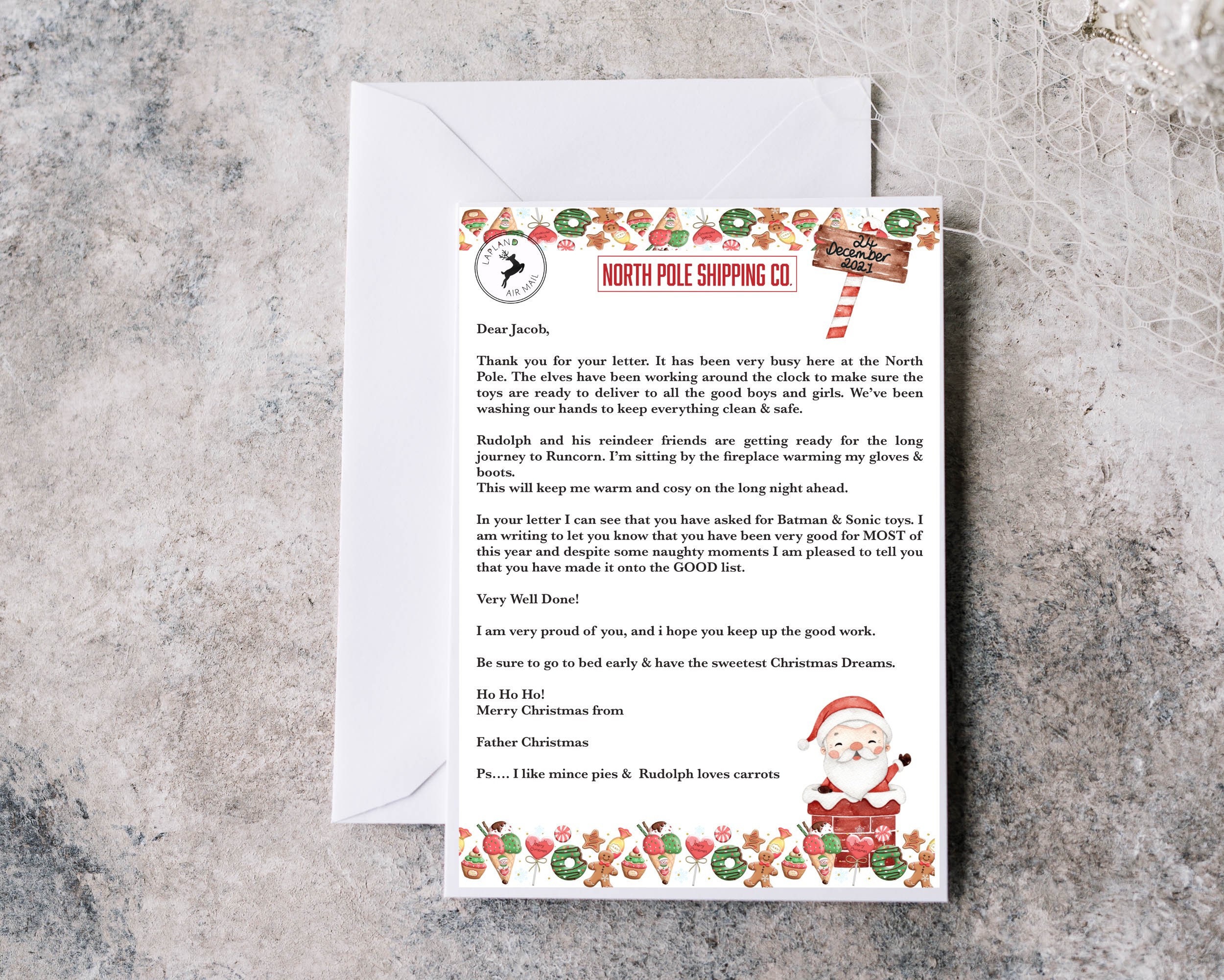 Personalised Letter From Santa. Personalised Letter From - Etsy UK