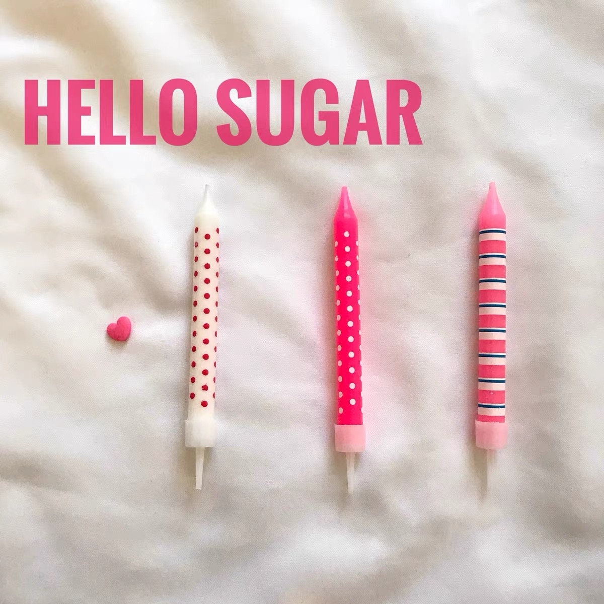 Polka Dot/stripe Colorful Happy Birthday Cake Candles Cake - Etsy