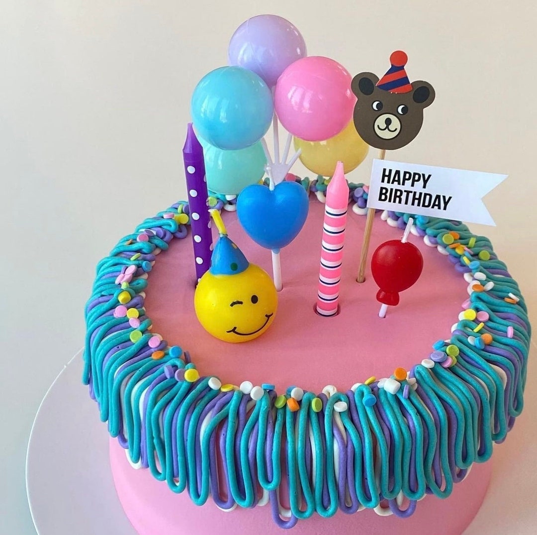Plastic Balloon Cake Topper/ Cake Decoration/birthday Decoration - Etsy