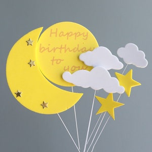 Star Shaped Cake Topper| Cup Cake Topper| Birthday Cake Topper| Cake ...