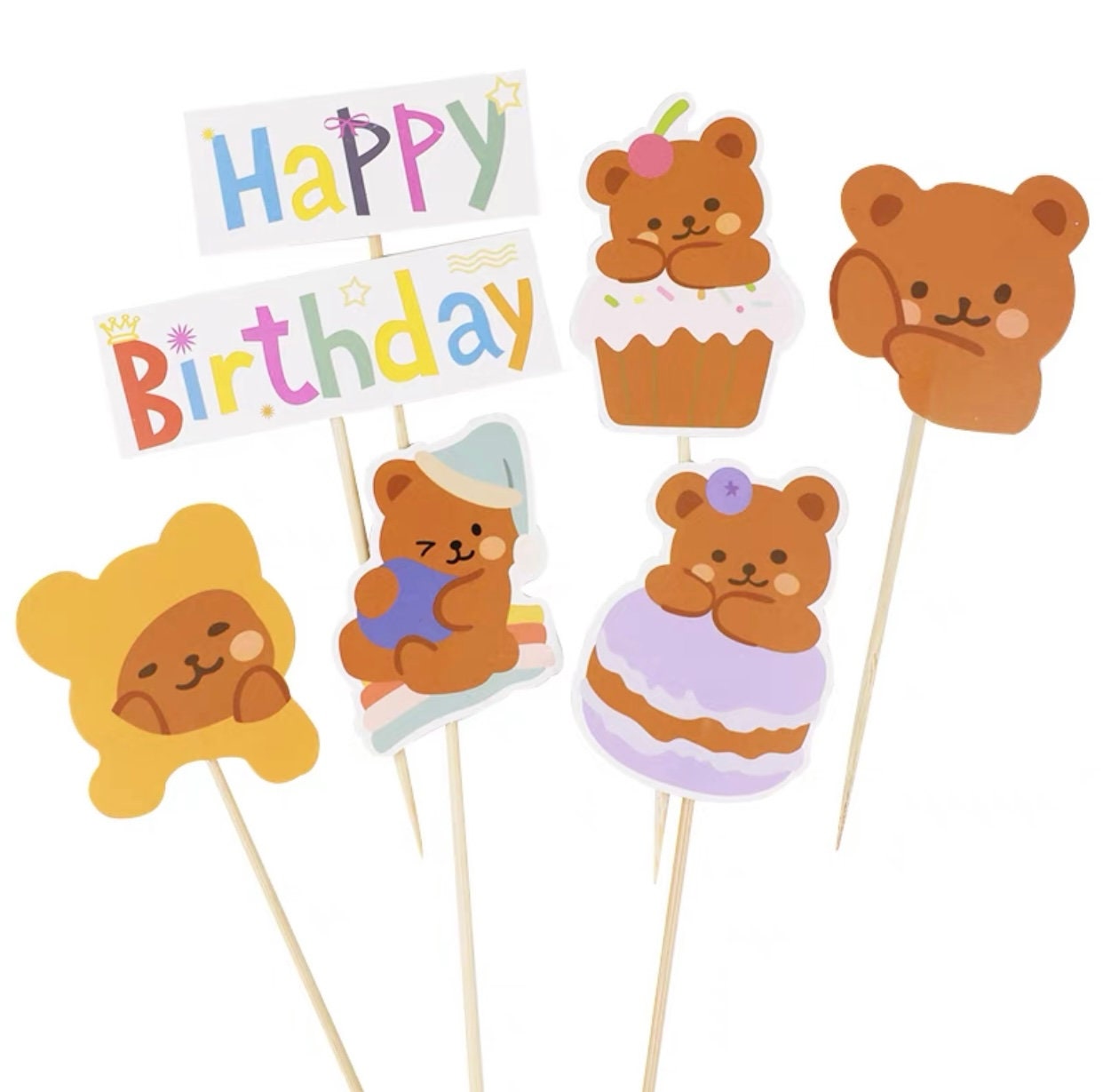 Little Brown Bear Cake Topper Set - Etsy