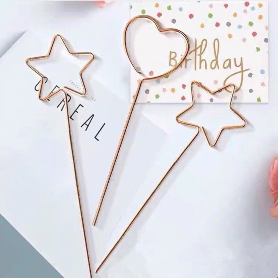 Star Shaped Cake Topper| Fairy Stick Topper |golden Cake Topper| Party ...