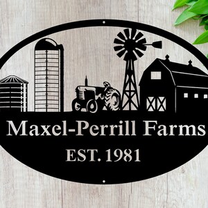Farm Sign DXF SVG: Max-perrill Farms, CNC Ready (digital File) - Etsy