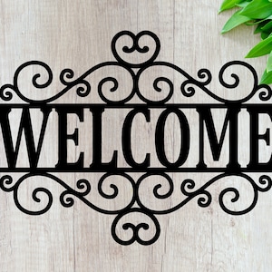 Welcome Sign - DXF File - SVG File - PDF File - Dwg File - Eps File ...