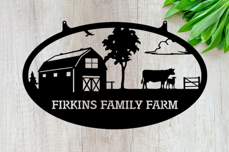 Firkins Family Farm Sign DXF File SVG File CNC Ready - Etsy Canada
