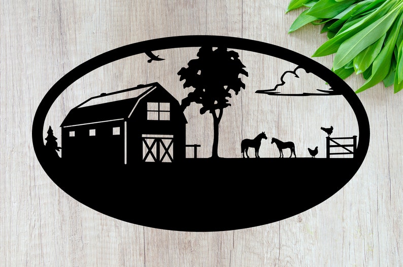 Custom Farm Sign - DXF File - SVG File - DWG File - Cnc Ready (digital ...