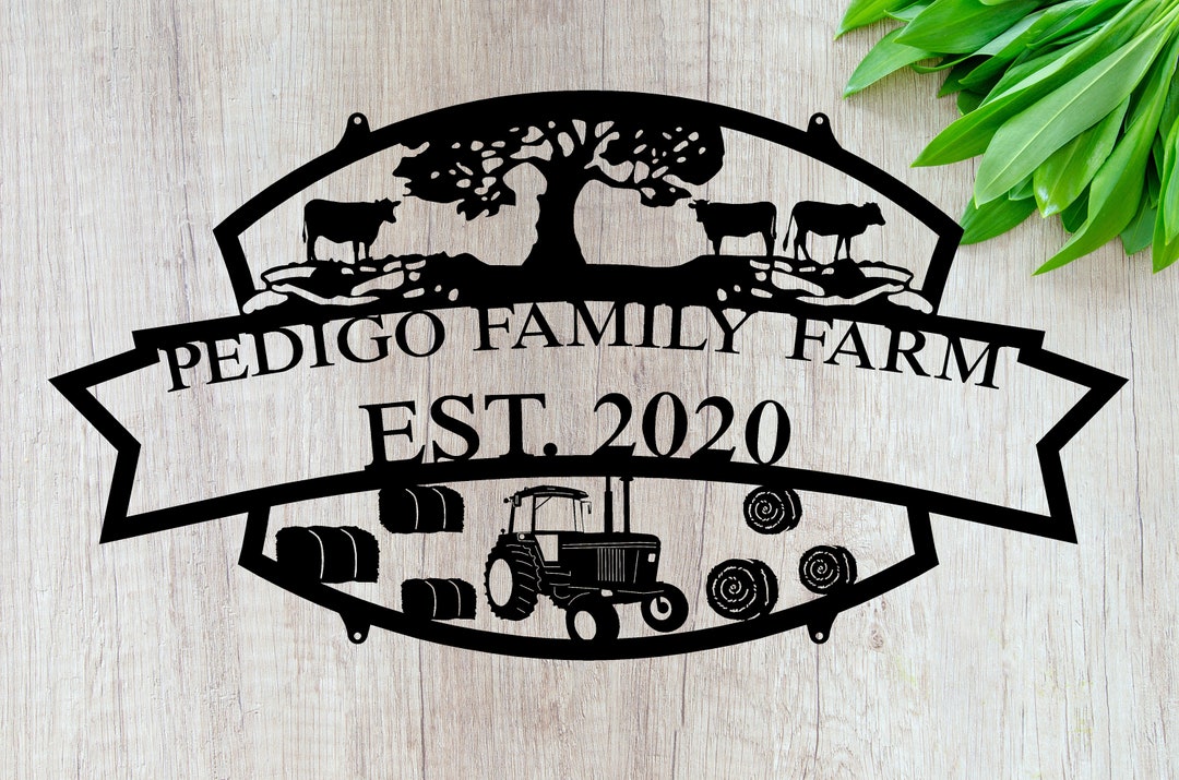 Family Farm Sign: CNC Ready DXF/DWG File (digital File) - Etsy