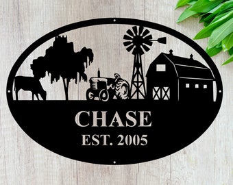 Custom Farm Sign - DXF File - SVG File - DWG File - Cnc Ready (digital ...
