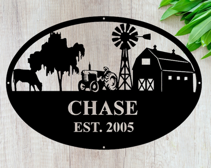 Custom Farm Sign - DXF File - SVG File- DWG File - Pdf File (digital ...