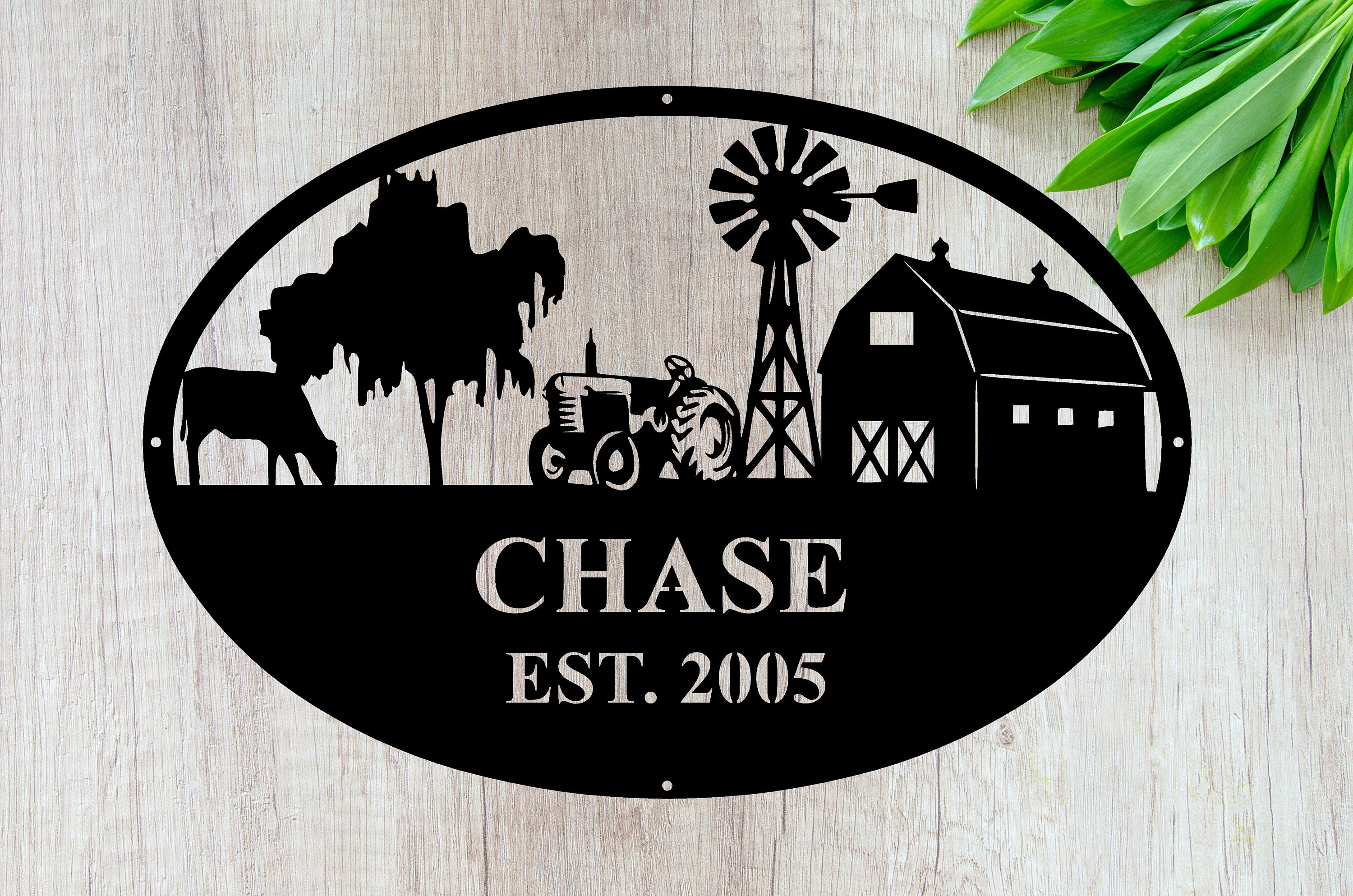 Chase Farm Sign - DXF File - SVG File - Dwg File - Pdf File - CNC Ready ...
