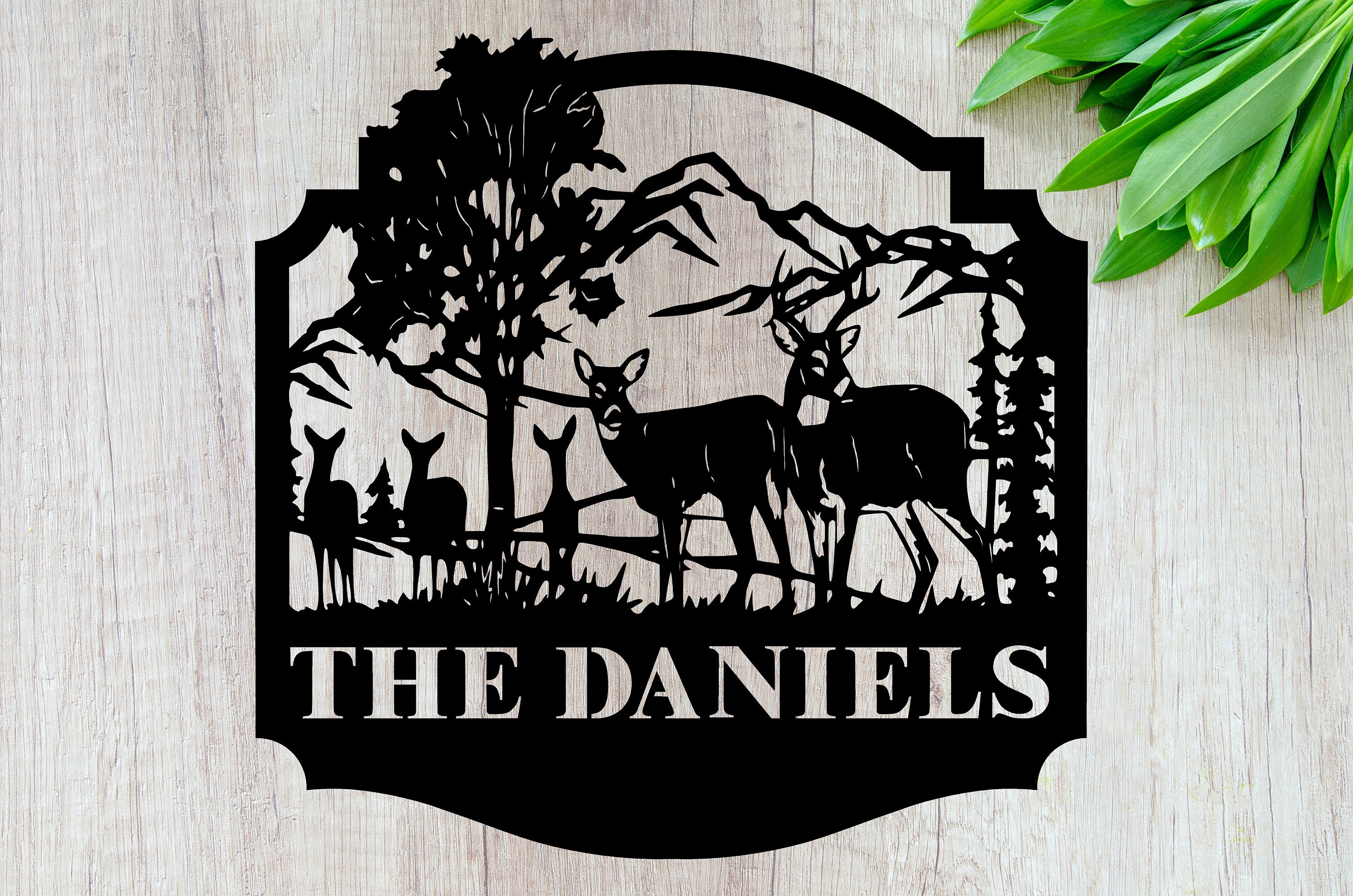 Whitetail Deer Sign 30"x30" - DXF File - DWG File - CNC Ready (digital ...