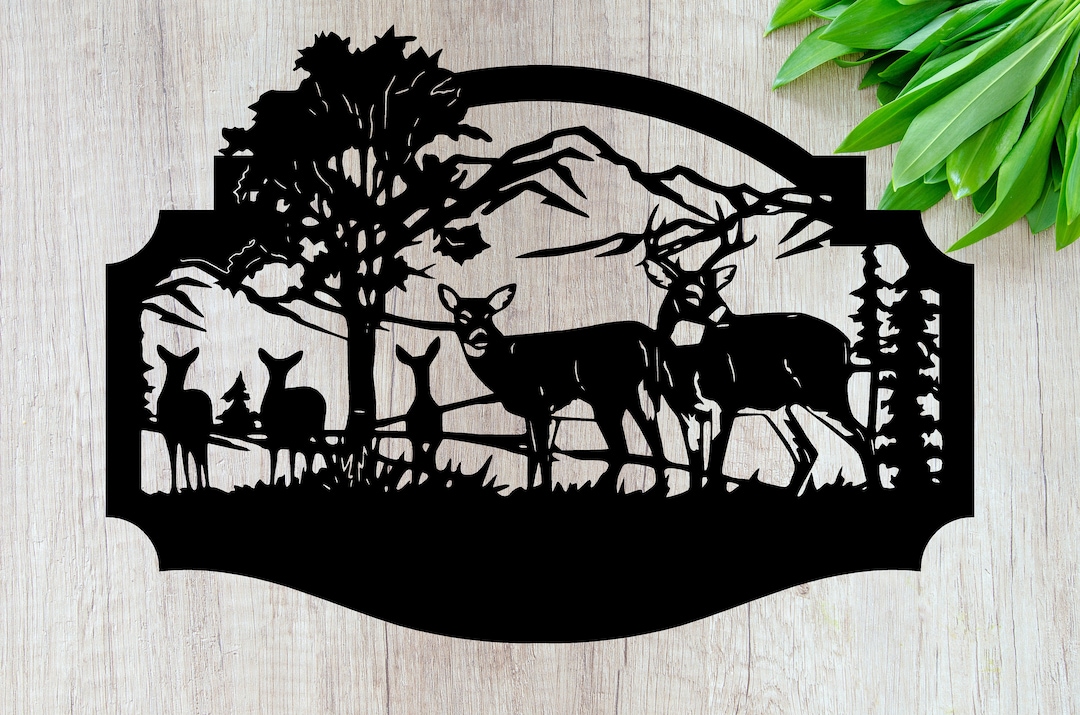 Whitetail Deer Signs - DXF File - SVG Files - PDF Files - Dwg File ...