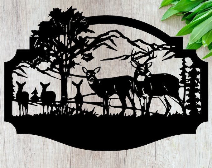 Whitetail Deer Signs - DXF File - SVG Files - PDF Files - Dwg File ...