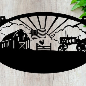 Blank Custom Farms Sign - DXF File - SVG Files - DWG File - Cnc Ready ...