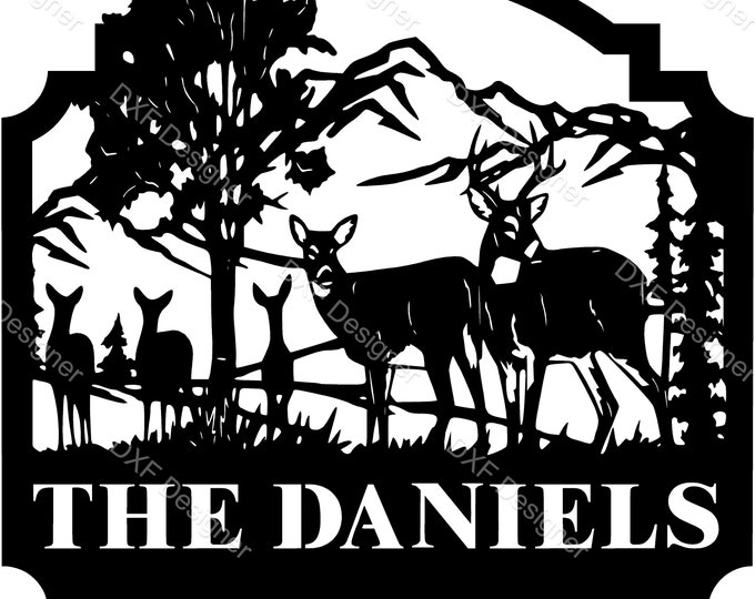 Whitetail Deer Signs DXF File DWG File CNC Ready - Etsy