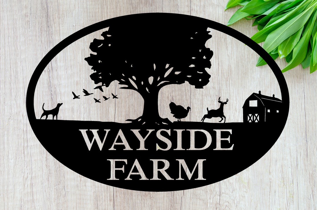 Wayside Farm Sign - SVG File - DXF File - DWG File (digital File) - Etsy