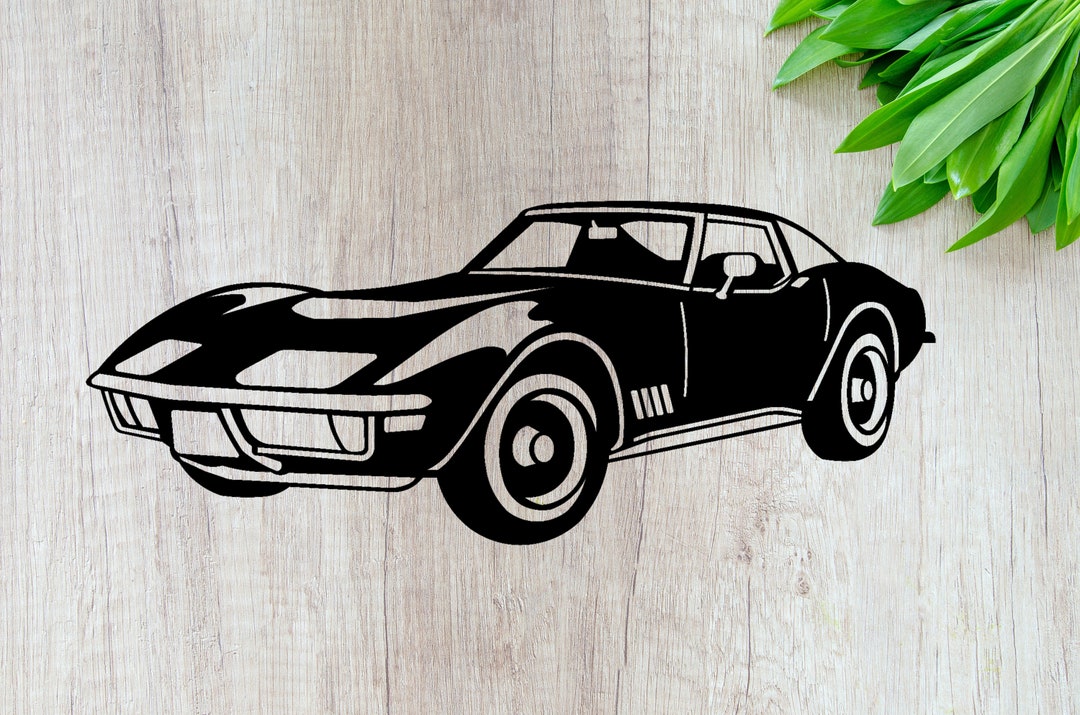 Corvette C3 - DXF File - SVG Files - PDF File - Png File - Jpg File ...