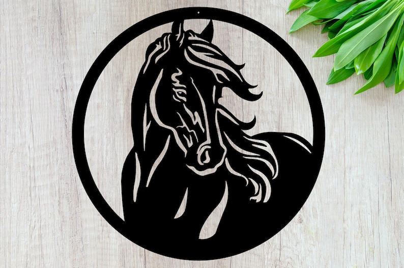 Archivos de signo de caballo archivo DXF archivos SVG archivo DWG CnC Ready archivo digital ...