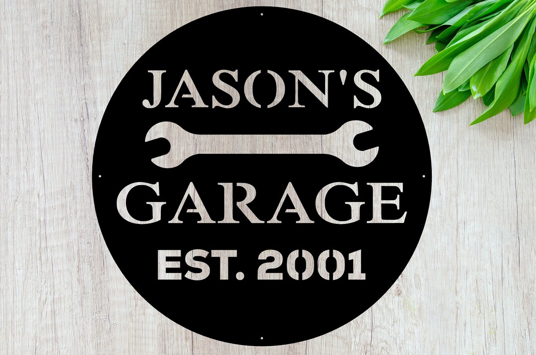 Custom Garage Sign - DXF File - SVG Files - PDF File - Dwg File - Cnc ...