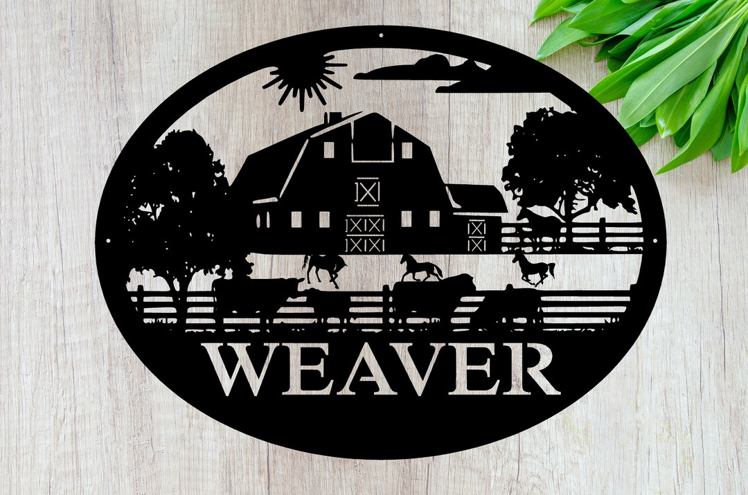 Weaver Farm Sign - DXF File - CNC Ready (digital File) - Etsy