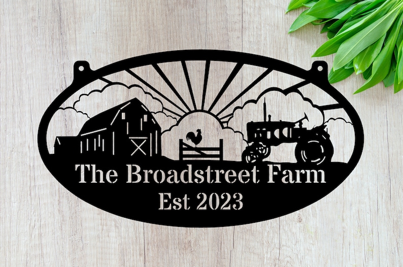 Broadstreet Farm Sign DXF File SVG Files DWG File Cnc - Etsy Australia