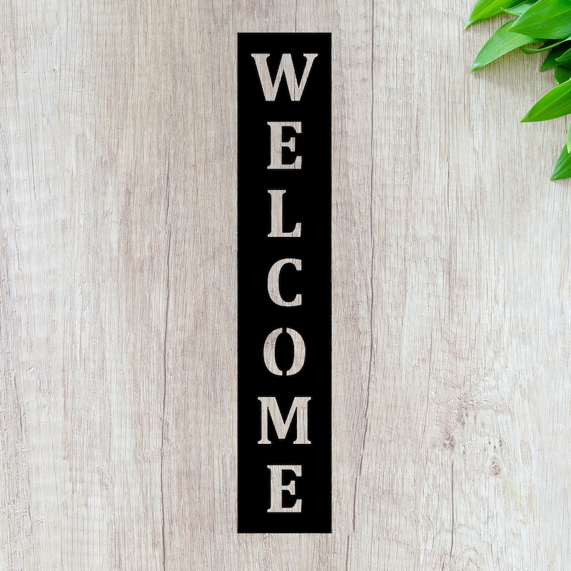 Vertical Welcome Sign - Etsy