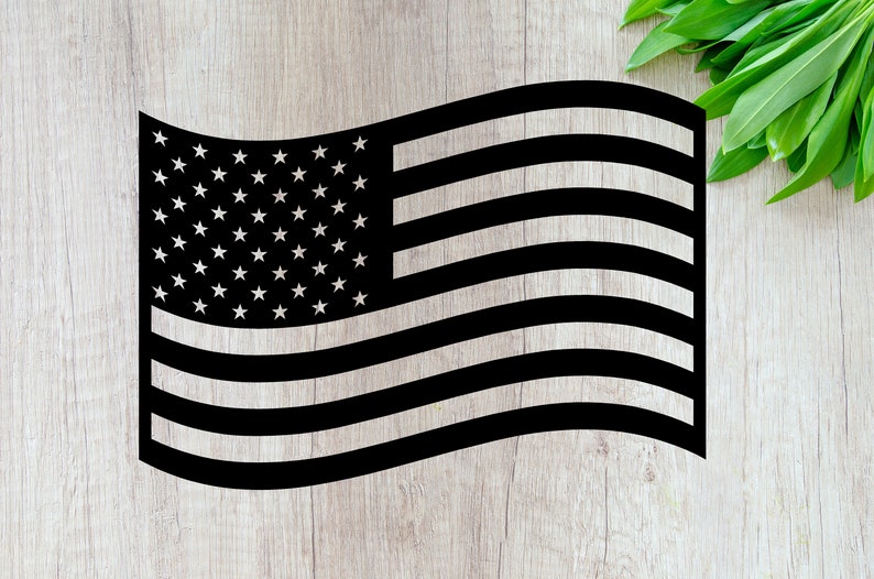 Waving American Flag DXF File DWG File CNC Ready digital File - Etsy