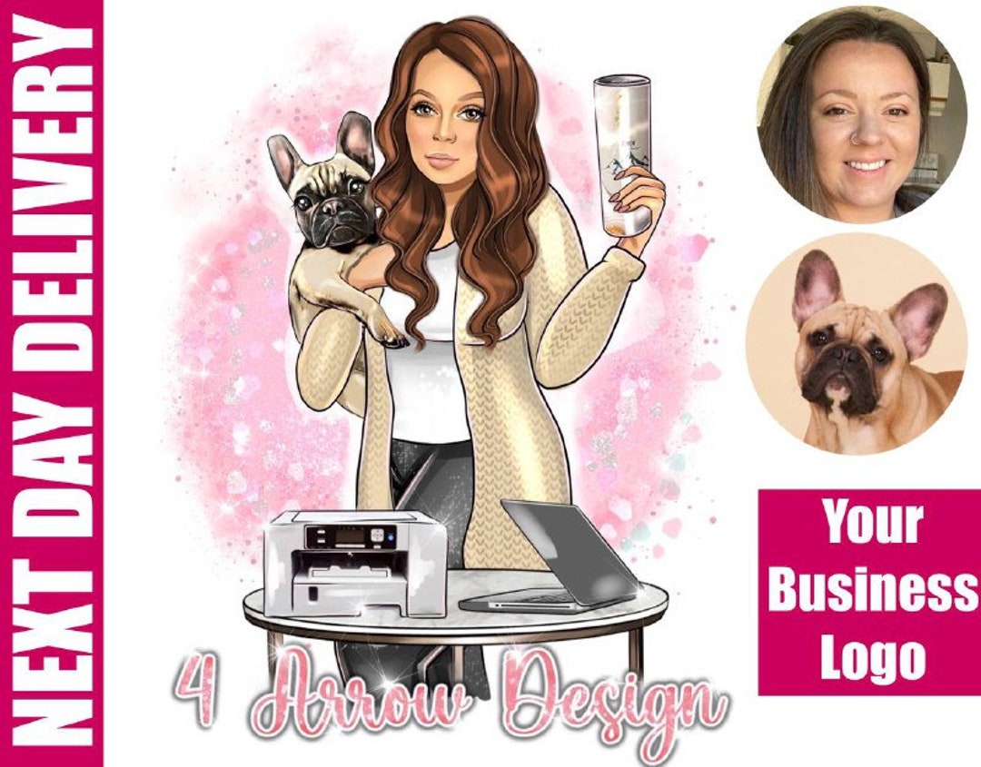 Crafter Logo Design Portrait Logo Cartoon Logo Design - Etsy