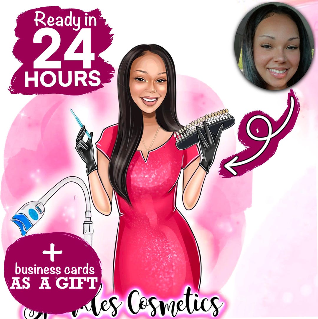 Cartoon Teeth Whitening Logo Design: Custom Esthetician Avatar, Teeth ...
