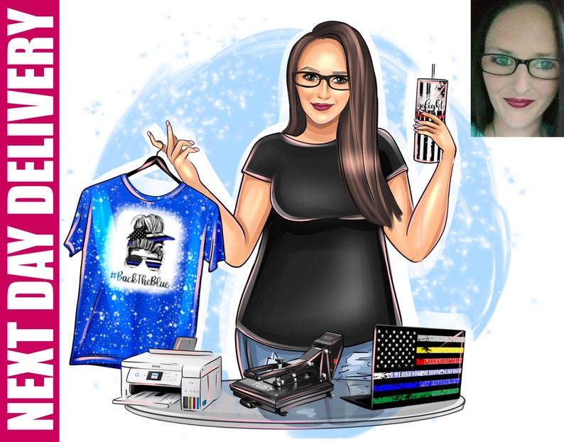 Crafter Logo Design Portrait Logo Cartoon Logo Design - Etsy