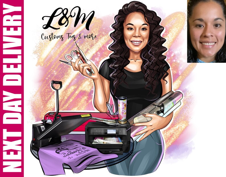 Crafter Logo Design Portrait Logo Cartoon Logo Design - Etsy