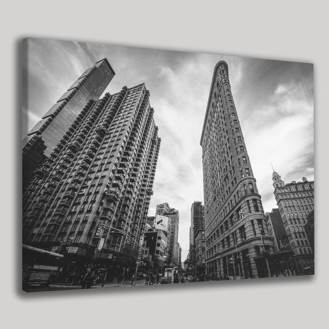 New York Wall Art Canvas Print Flatiron Building Print Black and White ...