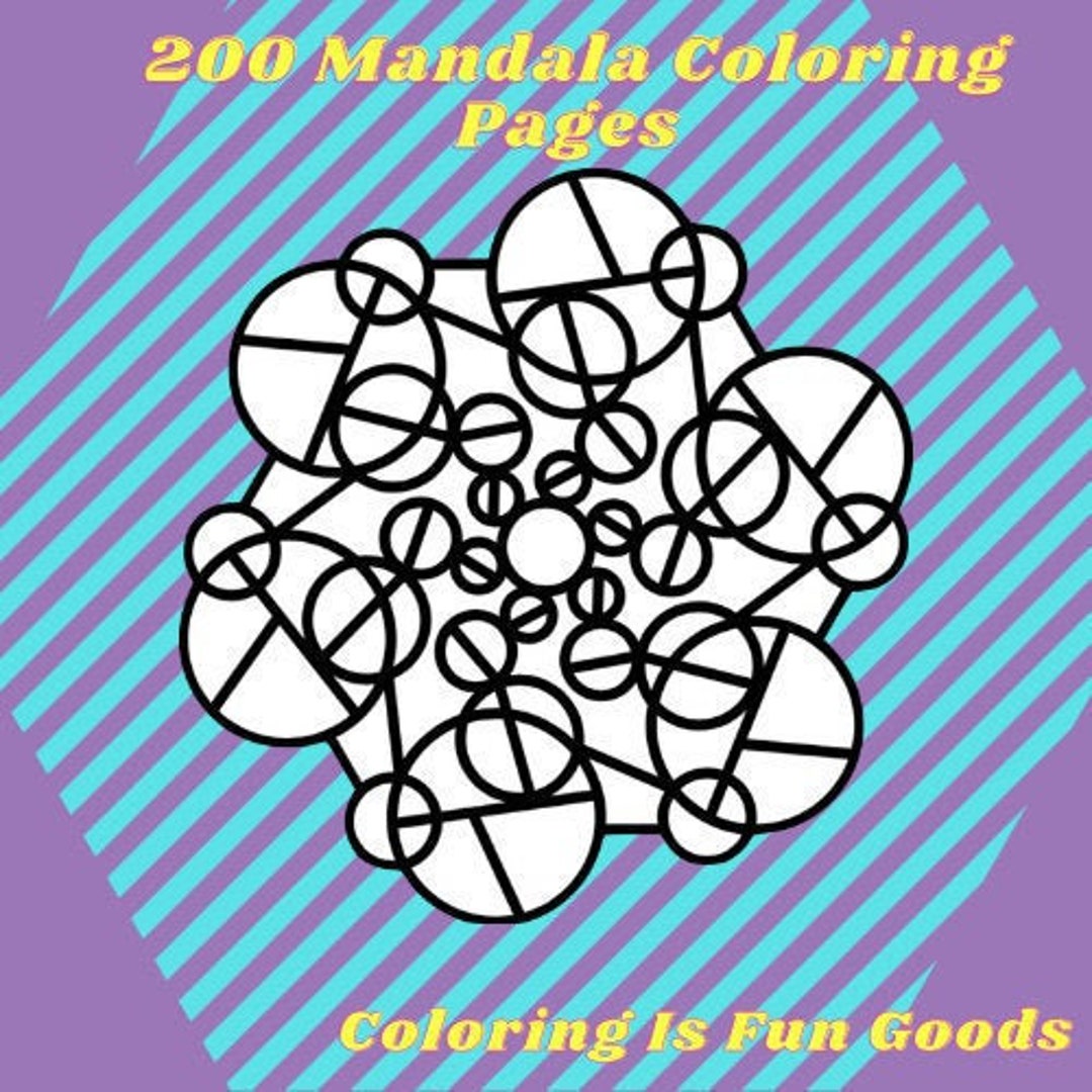Beginner Mandala Coloring Pages - Etsy