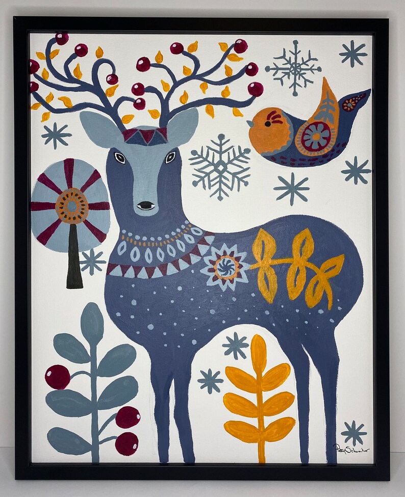 Scandinavian Art, Original Art by Patty Schumacher, Acrylic Painting ...