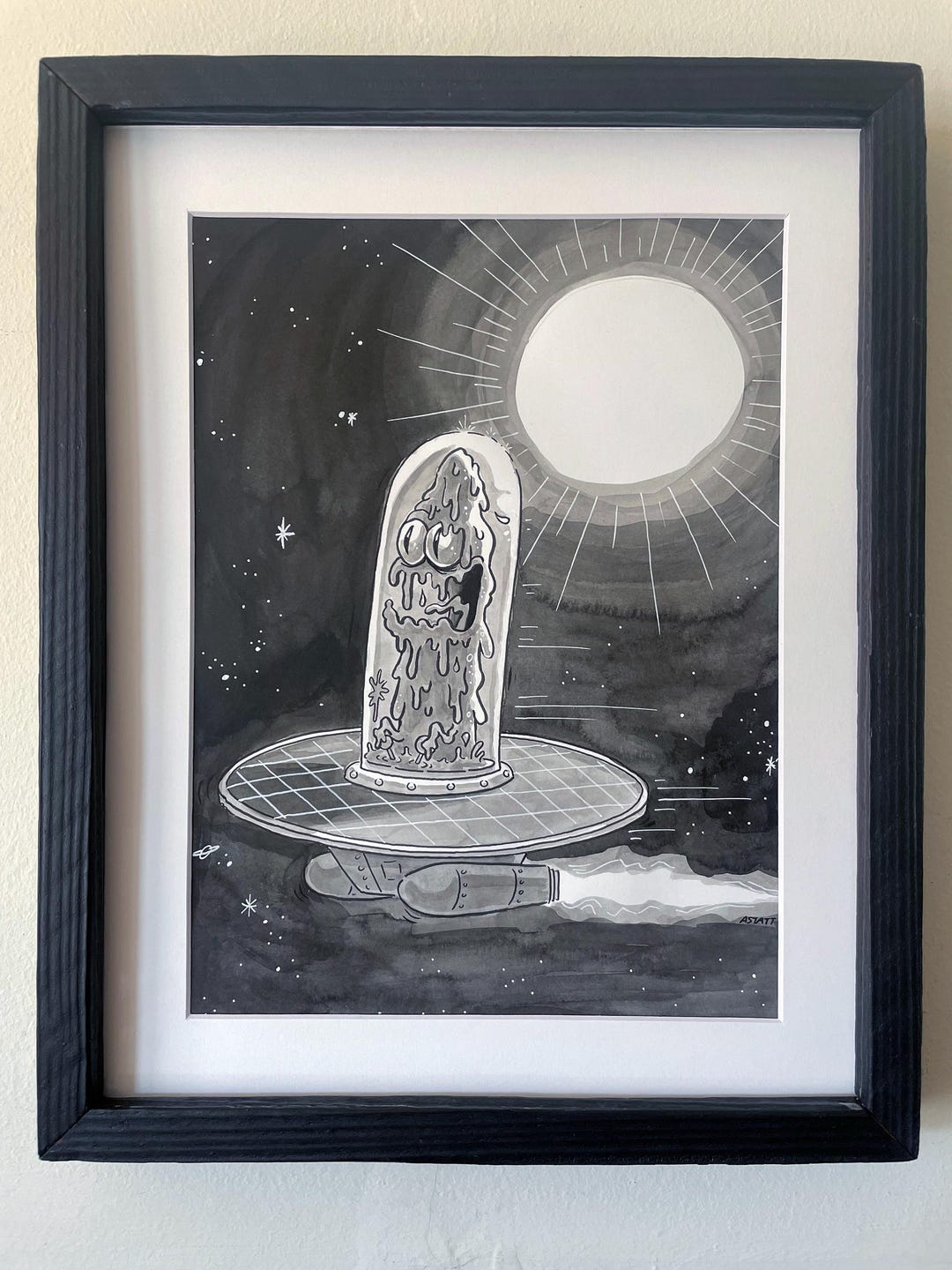 Solar Scum Ink Drawing - Etsy