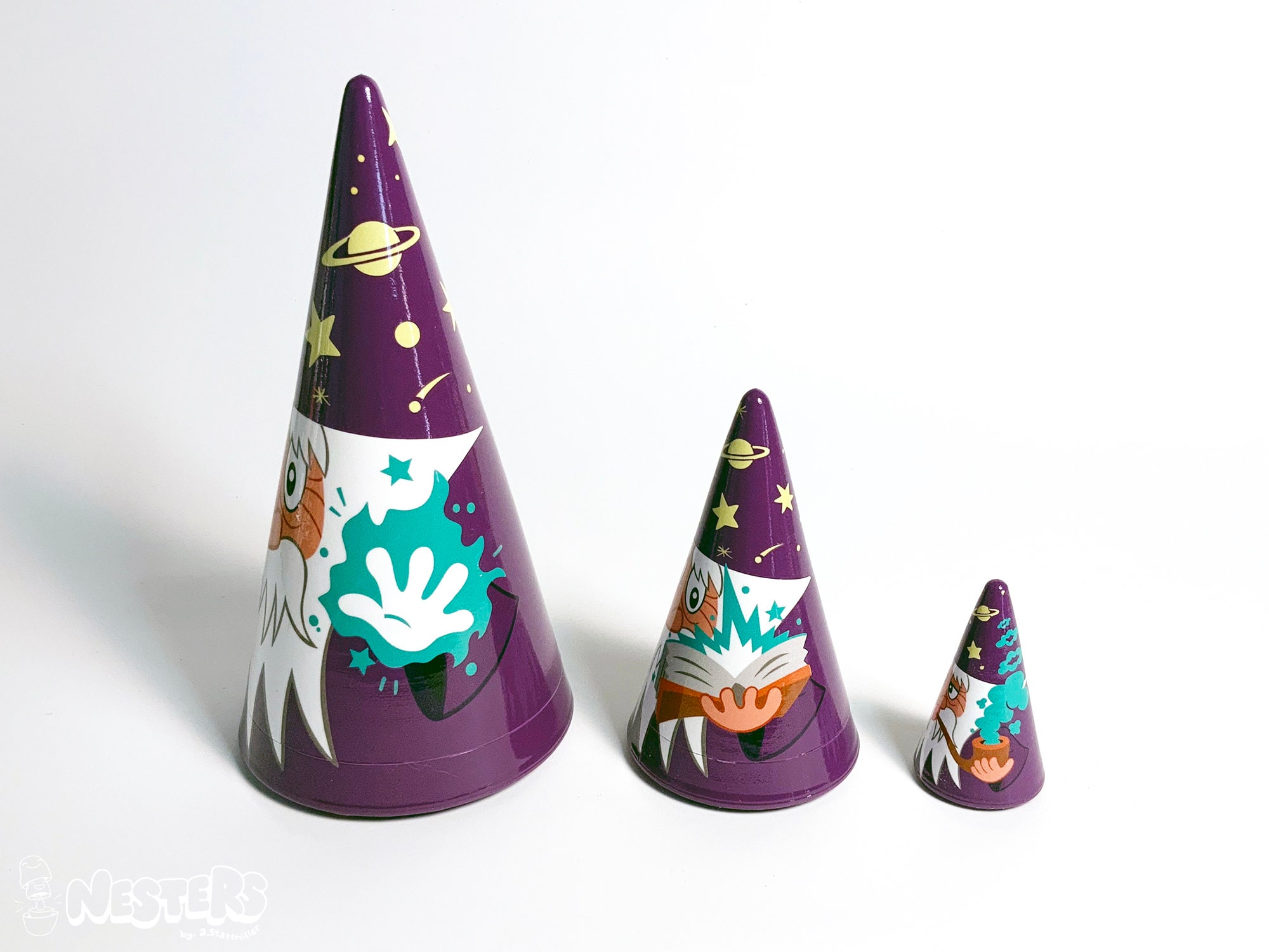 Wizzy! the Wizard Nesting Dolls - Etsy