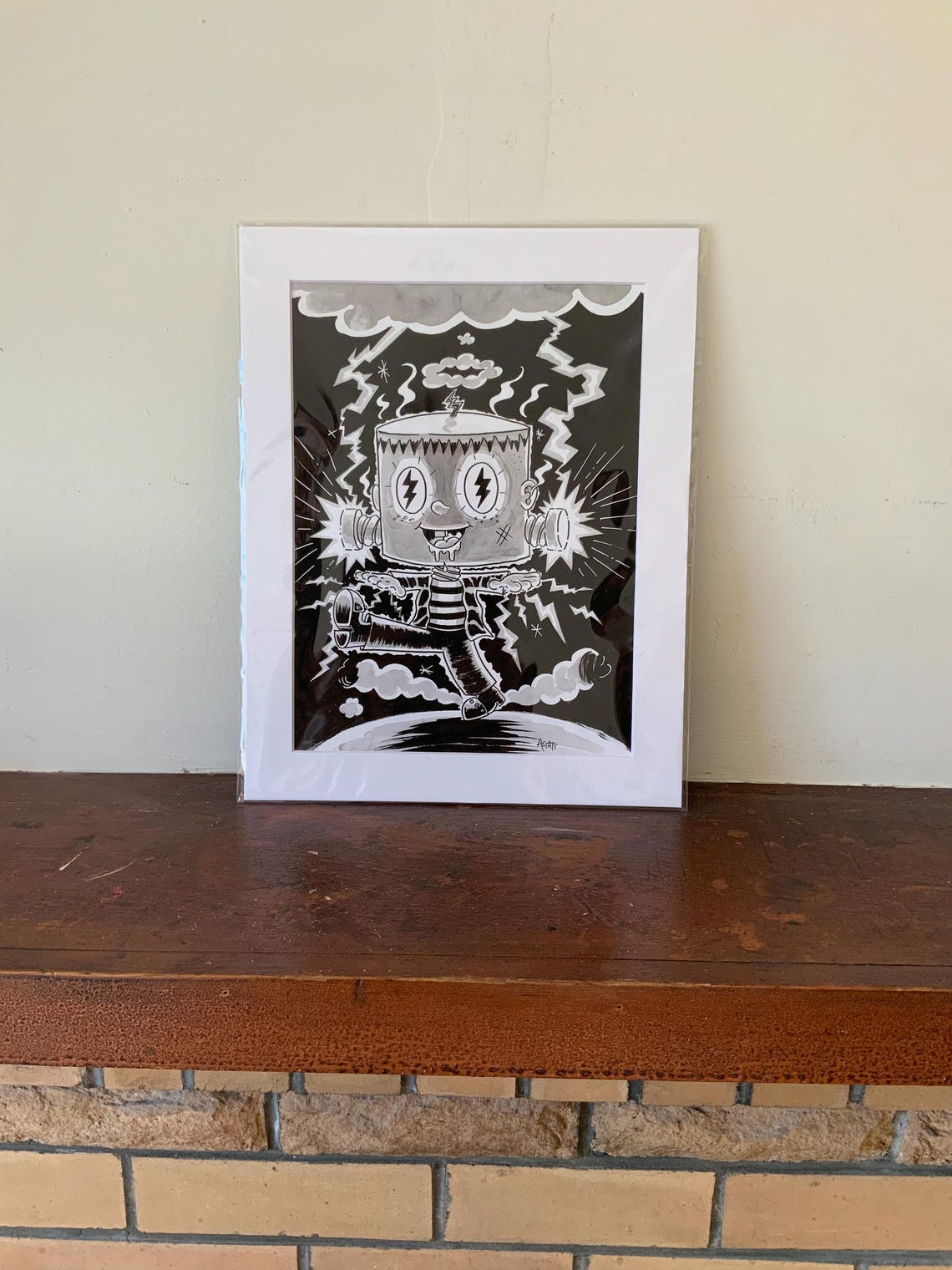 Bolt Boy Ink Drawing - Etsy