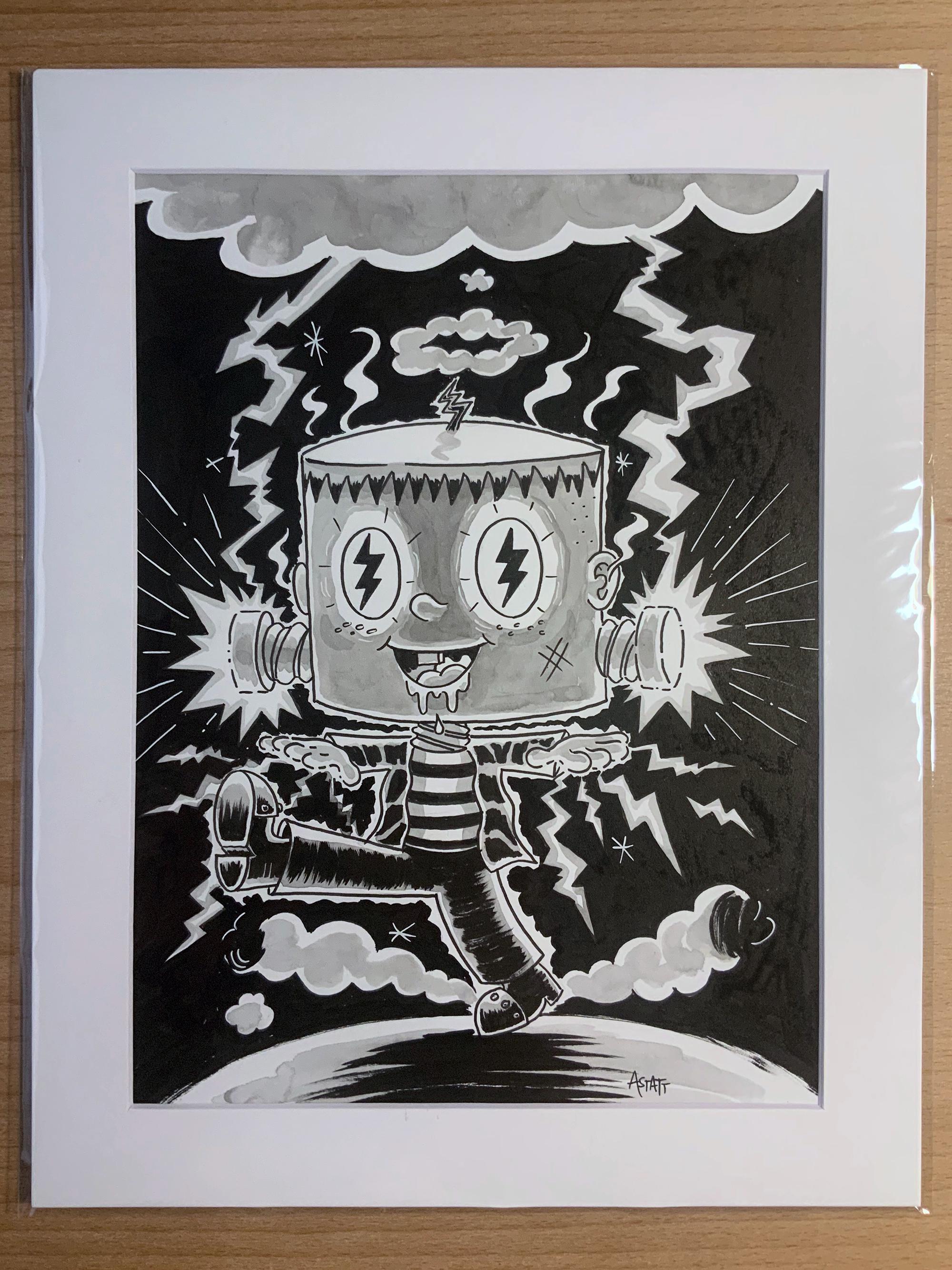 Bolt Boy Ink Drawing - Etsy