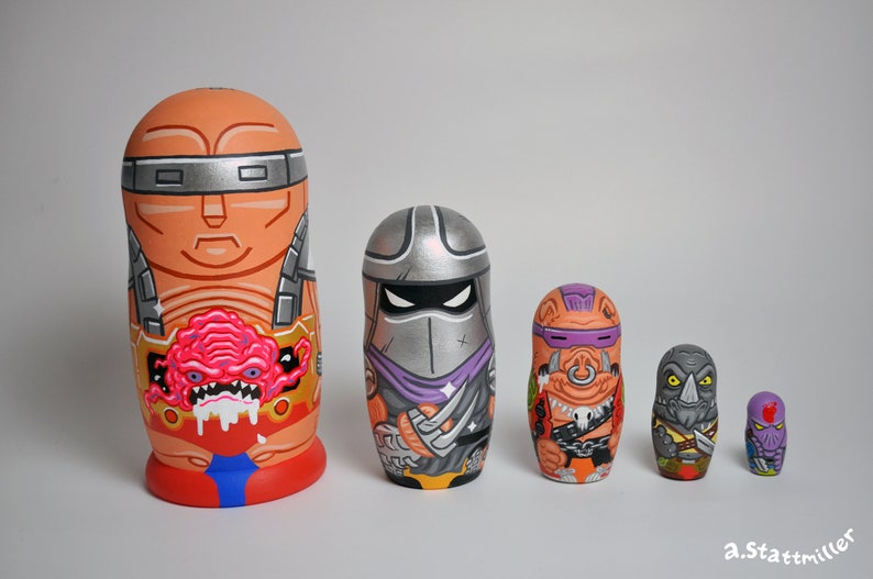 Teenage Mutant Ninja Turtles bad Guys Nesting Dolls - Etsy
