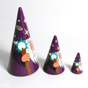 Wizzy! the Wizard Nesting Dolls - Etsy