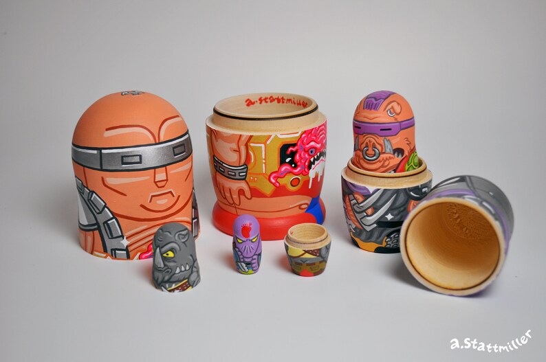 Teenage Mutant Ninja Turtles bad Guys Nesting Dolls | Etsy