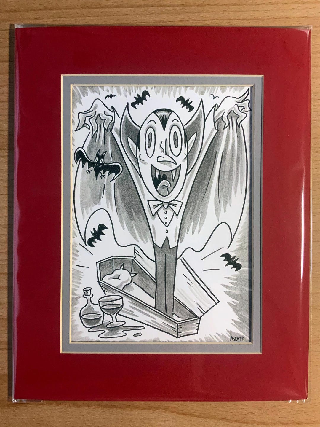 Dracula Ink Drawing - Etsy