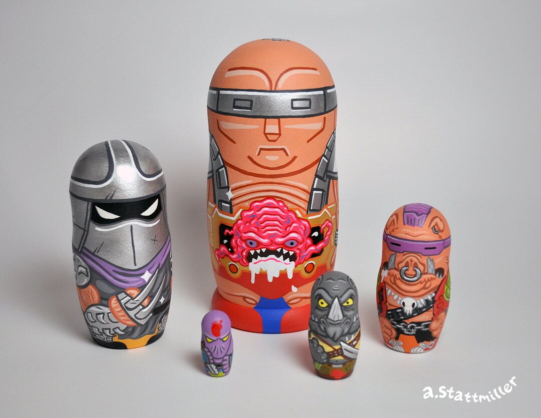 Teenage Mutant Ninja Turtles (bad Guys) Nesting Dolls - Etsy