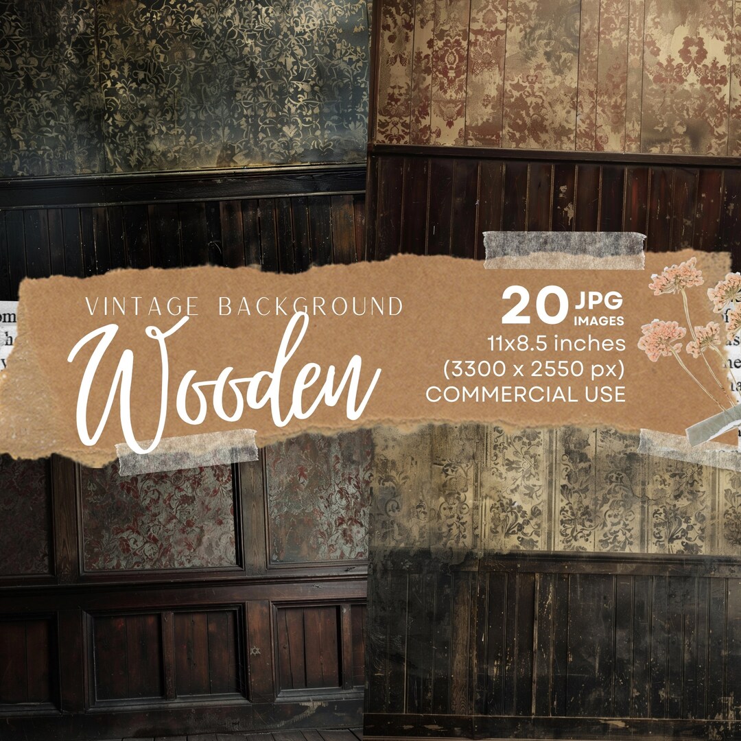20 Vintage Grunge Wooden Panel Papers Jpg, Junk Journal, Digital Paper ...