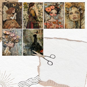 Fairies Junk Journal Kit, Digital Pages Vintage Fairycore, Scrapbook ...