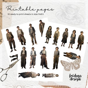 60 Vintage People Portraits Photos, Junk Journal Kit, Ragged People ...