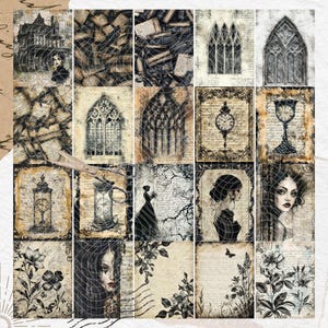 Dark Gothic Style Images, Creepy Characters, Horror Digital Scrapbook ...