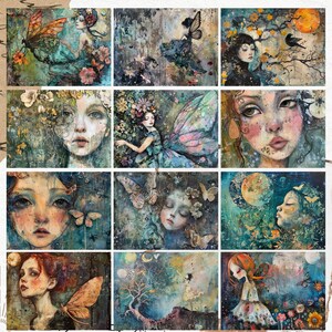 Whimscal Fairies Junk Journal Kit, Digital Pages Vintage Fairycore ...