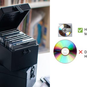 Minidisc Case With Latching Lid | Holds 10 Discs | Storage/holder/box ...